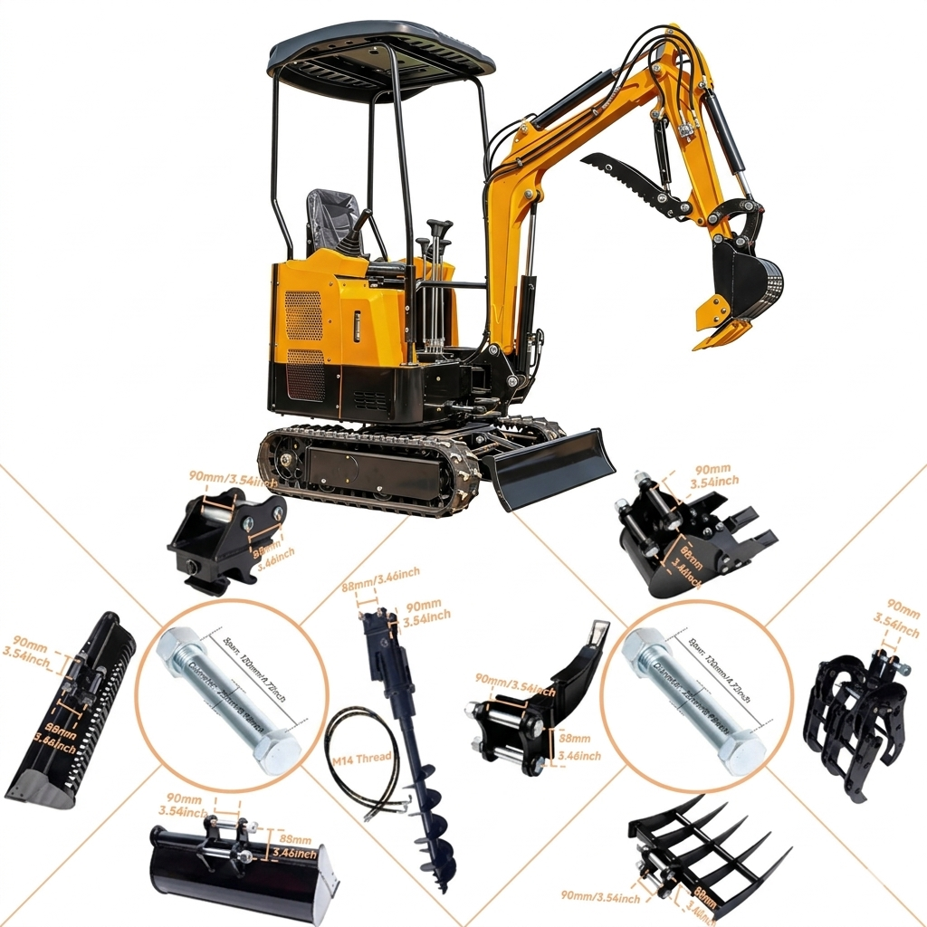 MS15 | 1.5-ton Mini Excavator for Sale, 13.5 HP Engine – MMS INDUSTRIAL